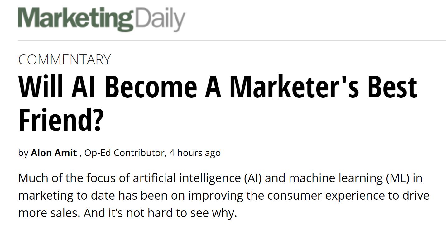 Will AI Become A Marketer's Best Friend? - Artificial Intelligence for ...