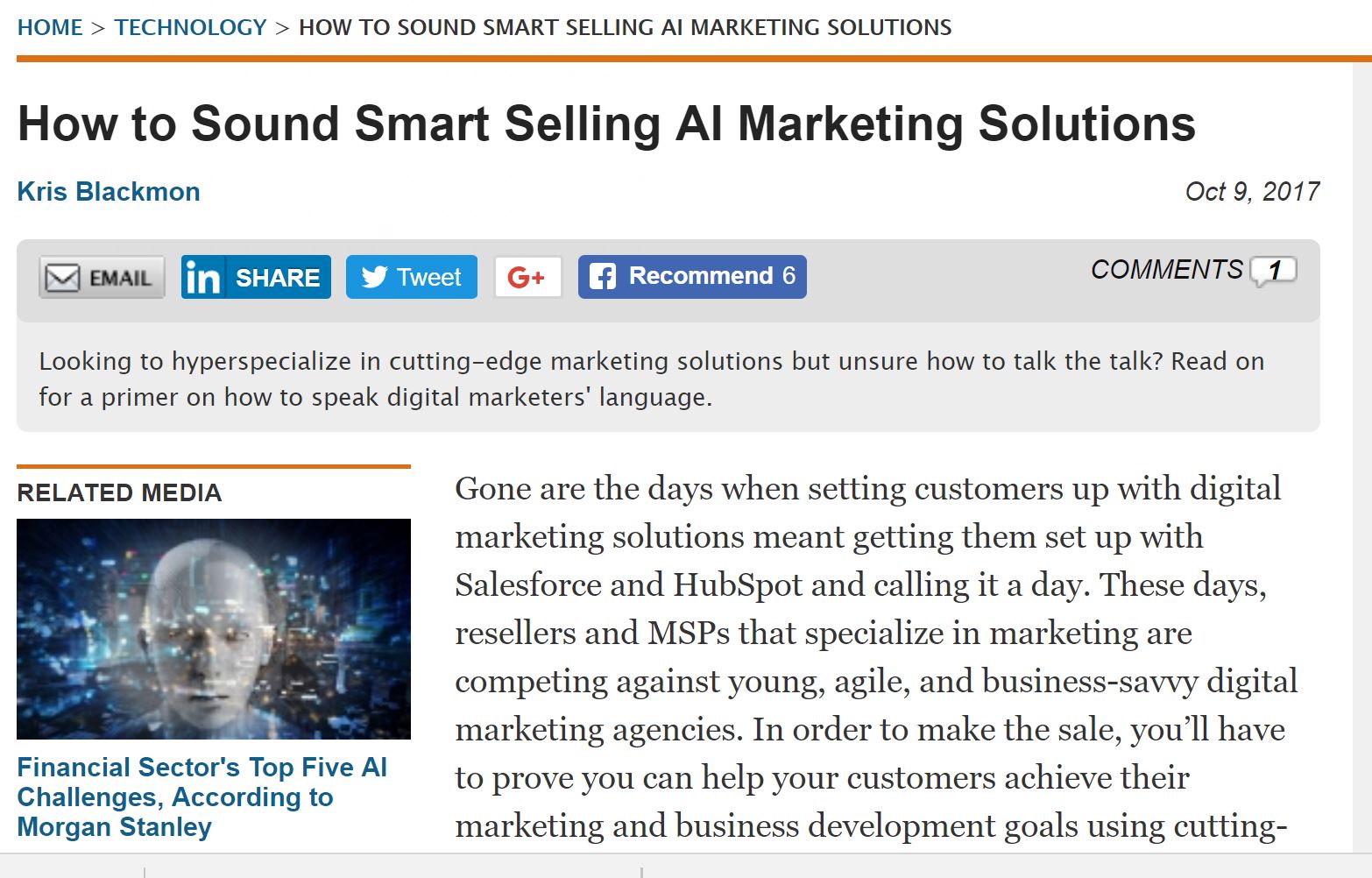 How to Sound Smart Selling AI Marketing Solutions - Artificial ...